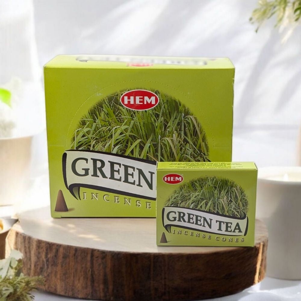 HEM Green Tea Incense Cones | Clarity & Refreshing Energy – Zen Collection