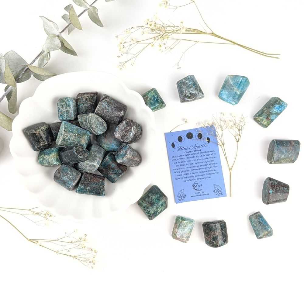 Blue Apatite Tumbles - Zen Collection