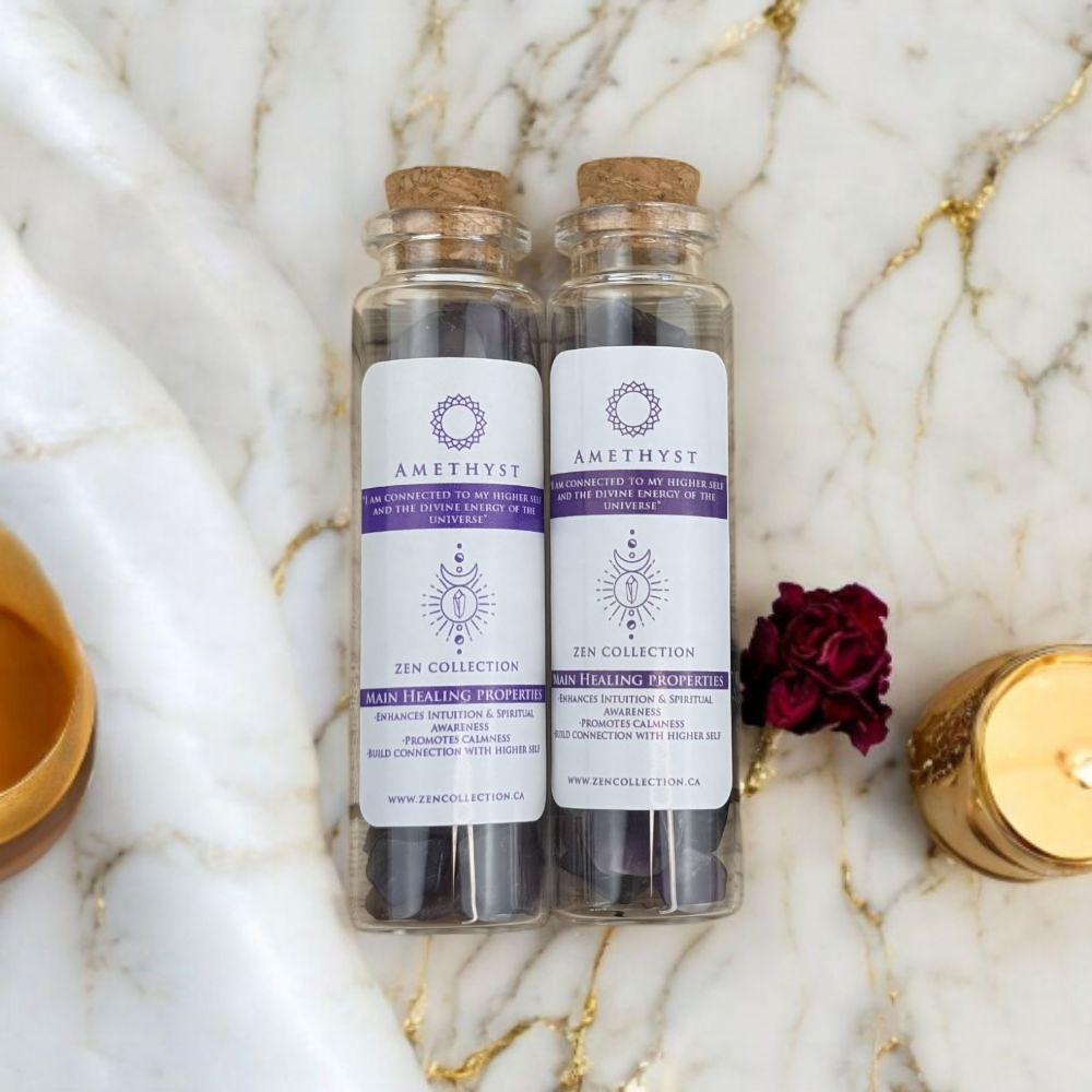 Amethyst Crystal Bottles - Zen Collection